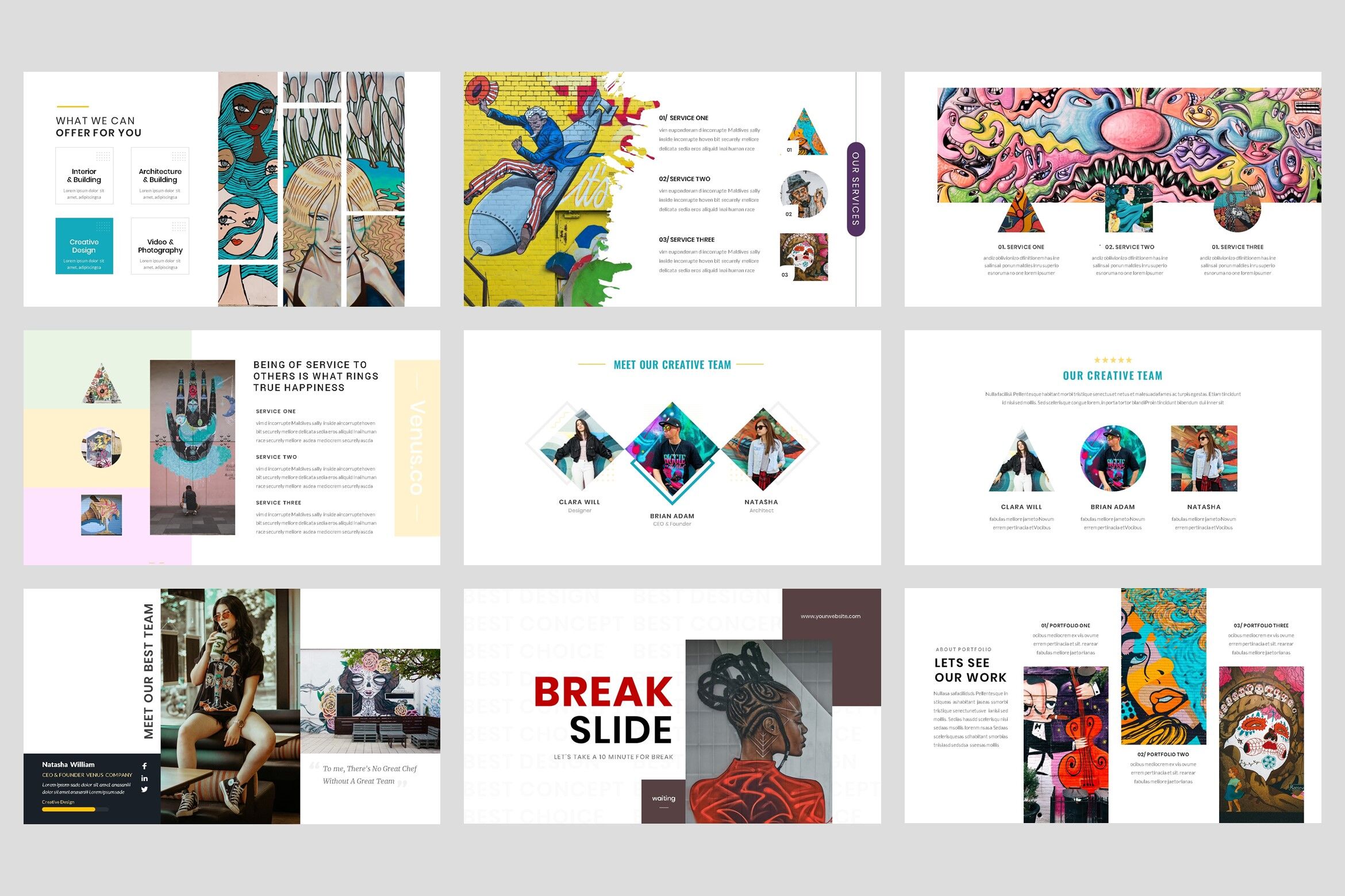 Pop Art Creative PowerPoint Template By ArtStoreID TheHungryJPEG