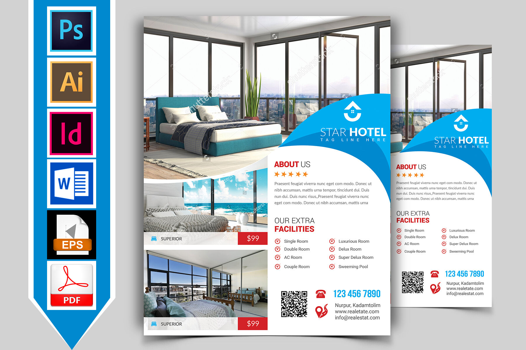 Hotel Flyer Template Vol 09 By Imagine Design Studio TheHungryJPEG