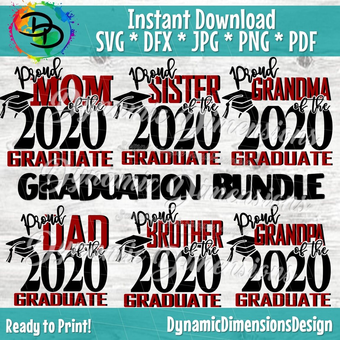 Proud Of A 2020 Graduate Graduation Bundle Family Of A 2020 Graduate 