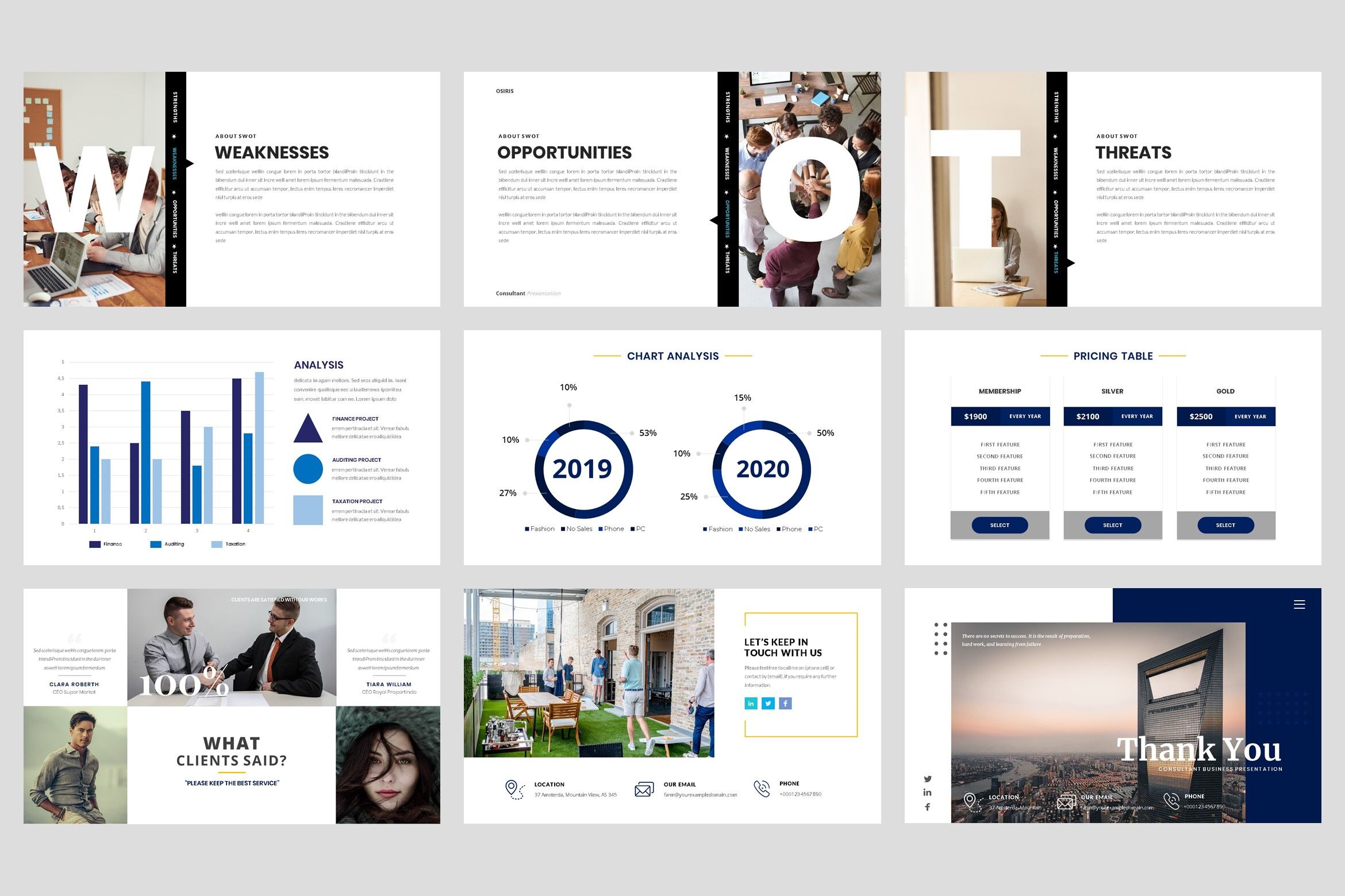 Business Consultant Finance PowerPoint Template By ArtStoreID 