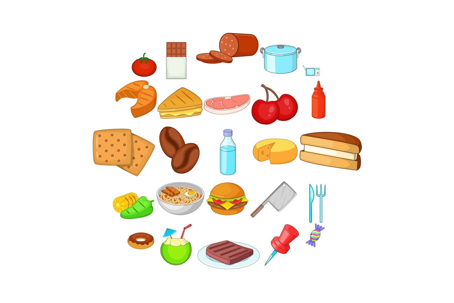 Useful icons set, cartoon style By Ylivdesign | TheHungryJPEG.com Useful icons set, cartoon style By Ylivdesign | TheHungryJPEG.com