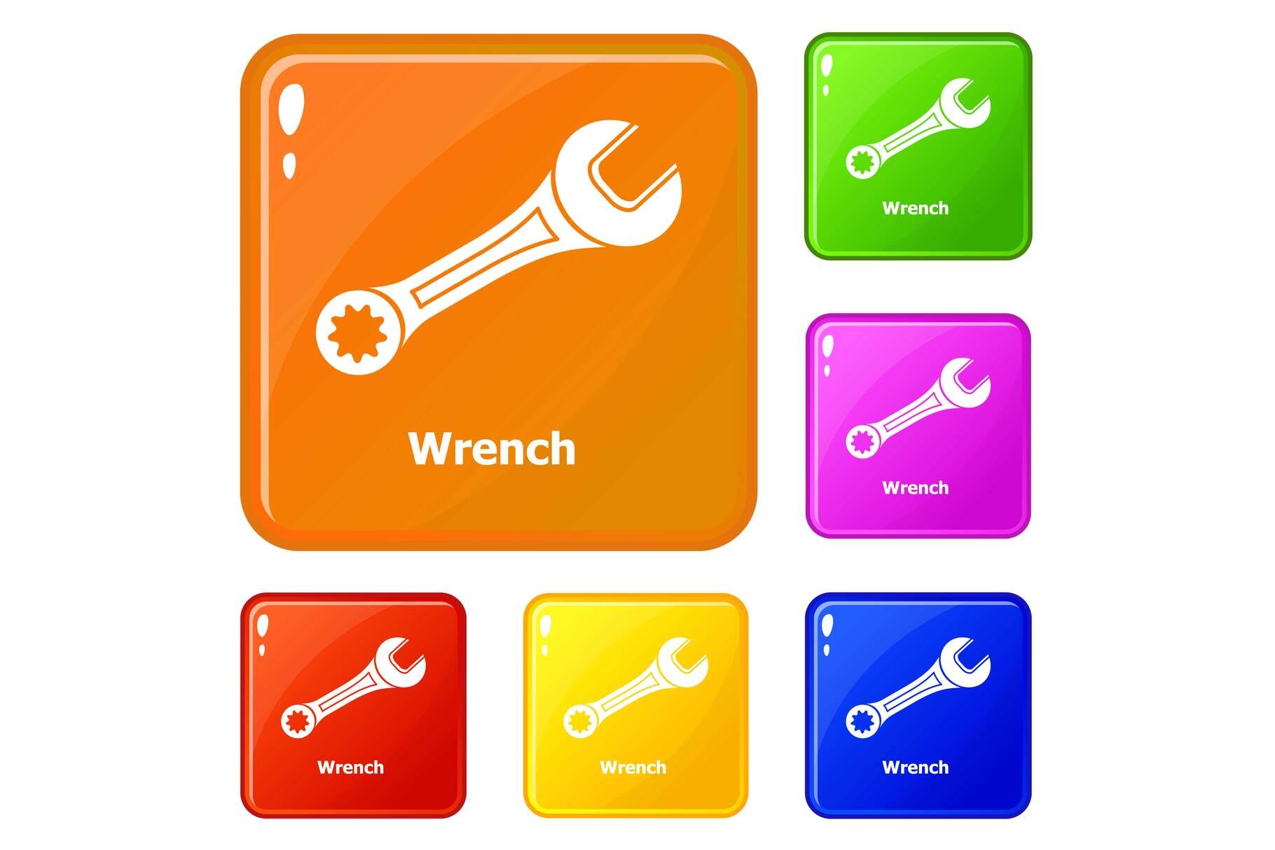 Wrench icons set vector color By Ylivdesign | TheHungryJPEG.com Wrench icons set vector color By Ylivdesign | TheHungryJPEG.com