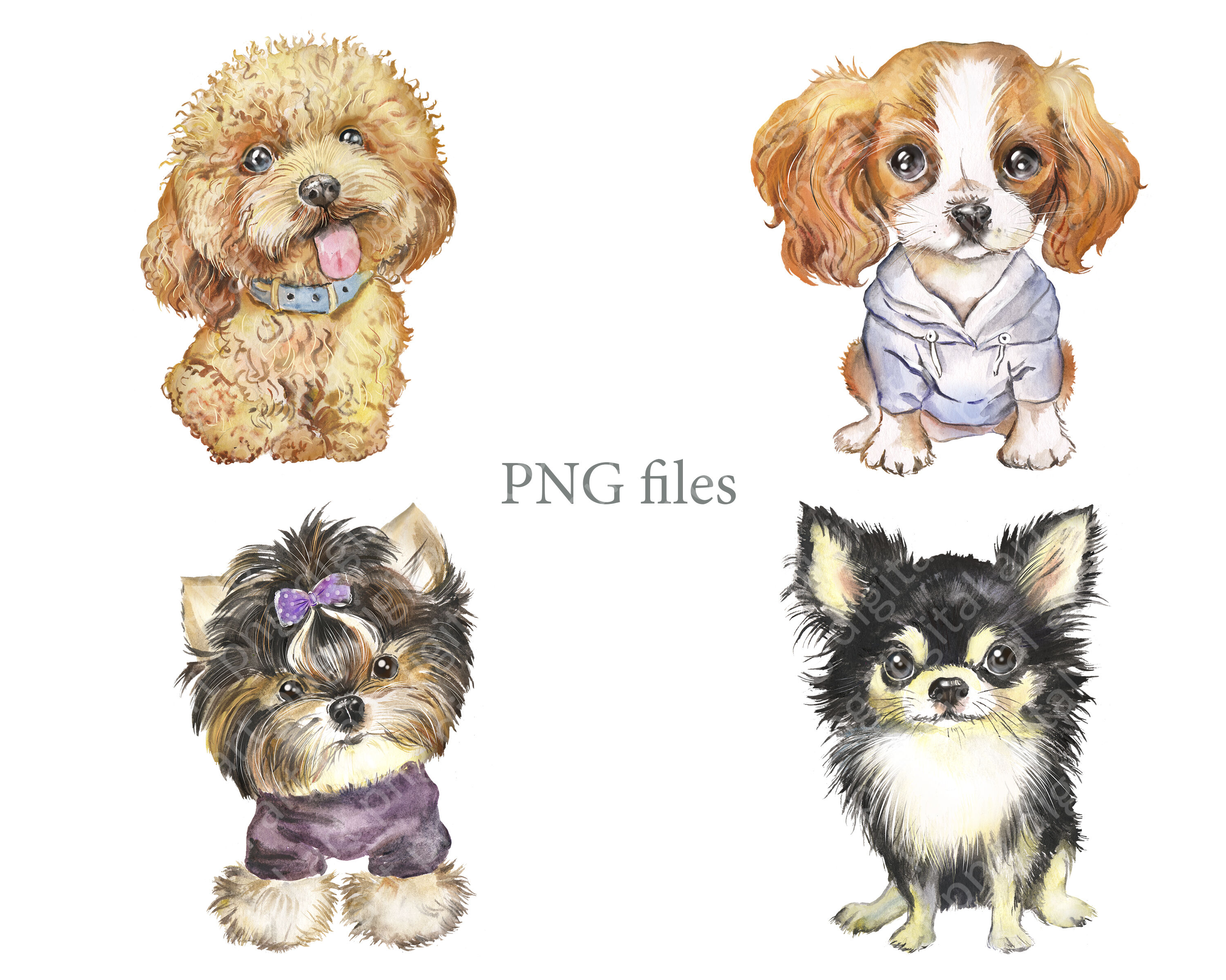 Dog watercolor clipart, watercolor Dogs clipart, watercolor clipart By ...