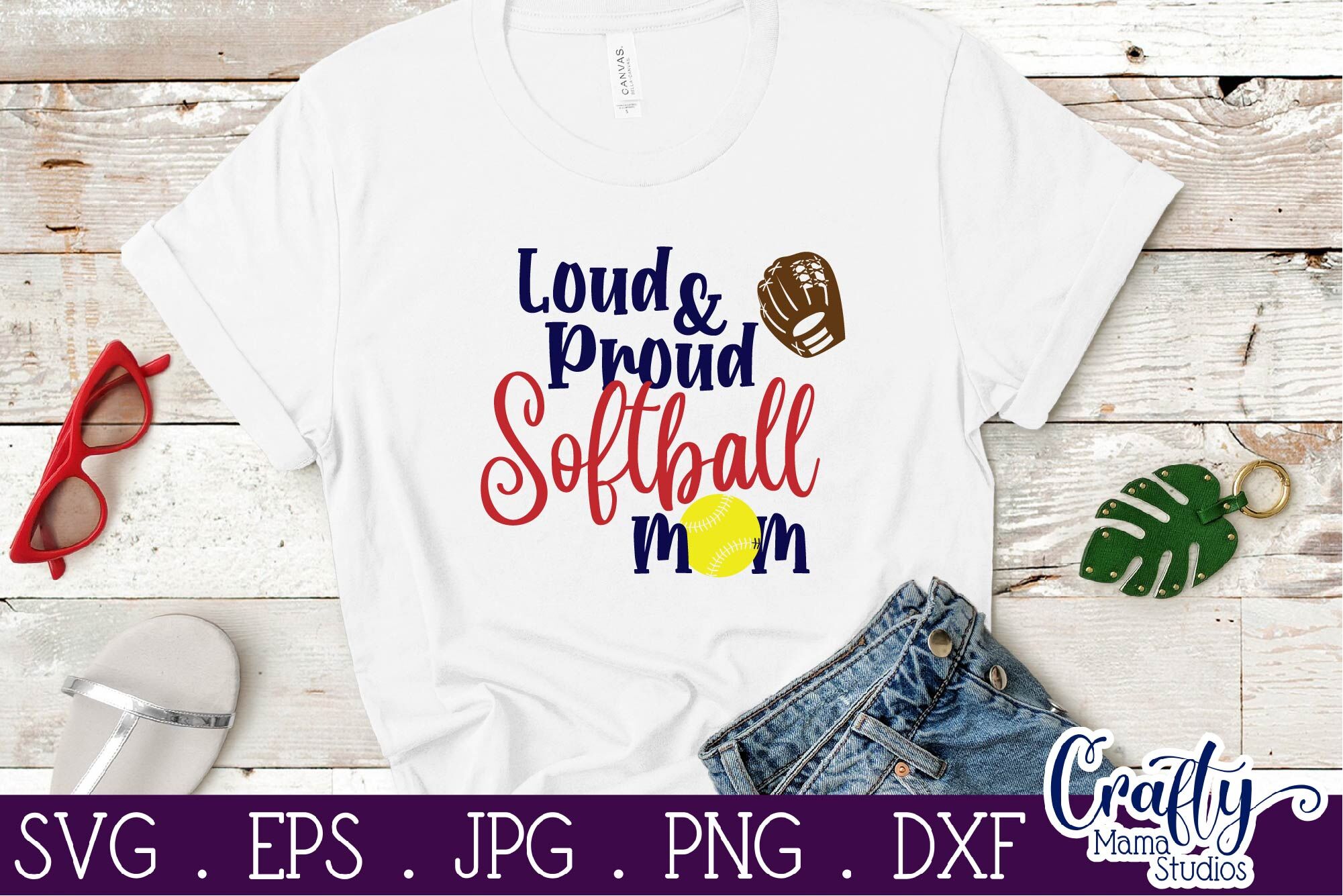 Softball Svg Softball Mom Svg Loud And Proud Softball Mom Svg By