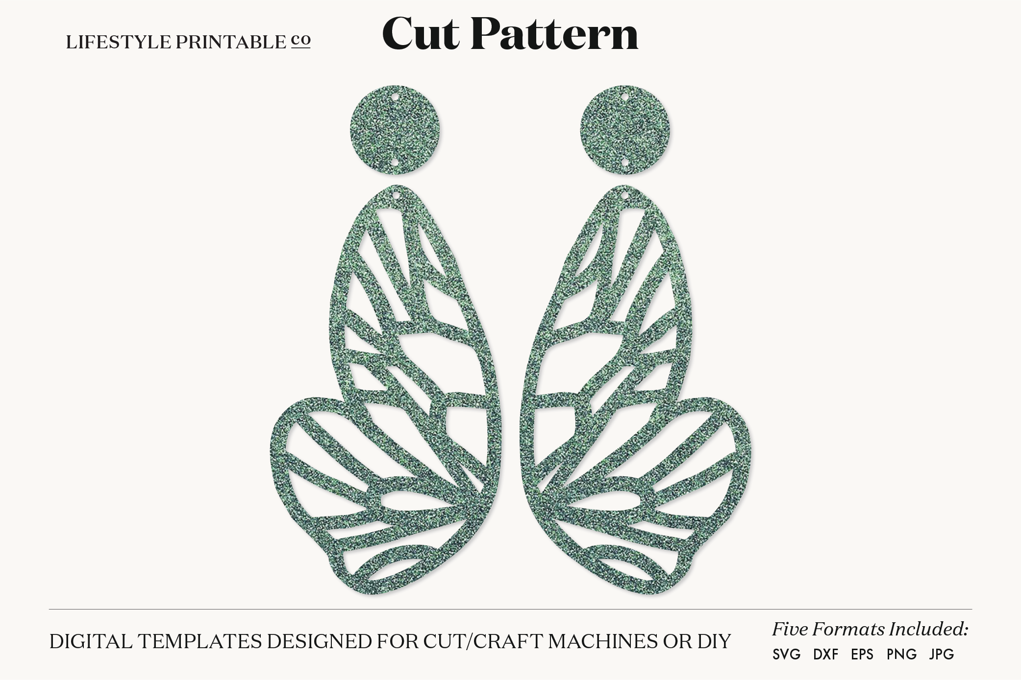 Earrings SVG Template Cut File Cricut Earrings Bundle Leather Earring 