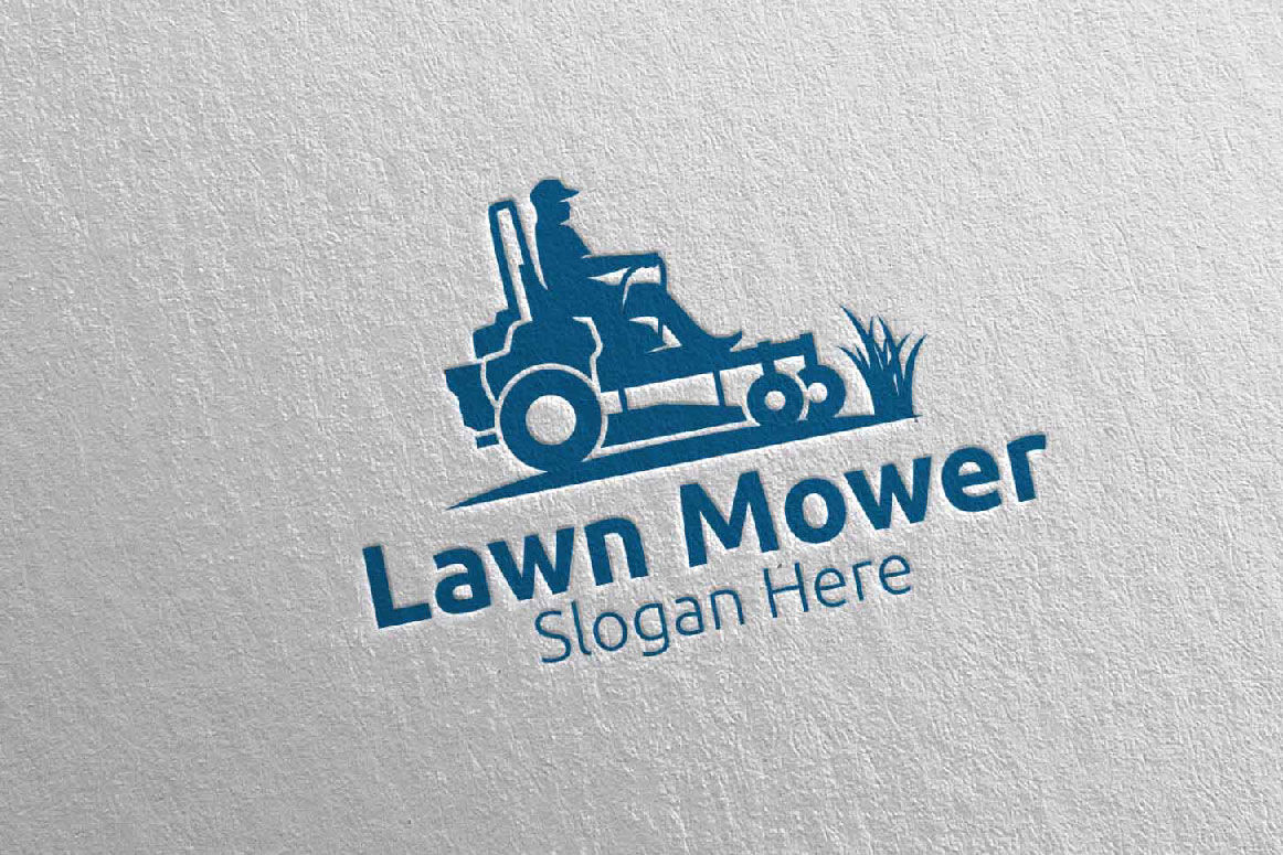 Lawn Mower Gardener Mowing Logo 22 By Denayunethj TheHungryJPEG