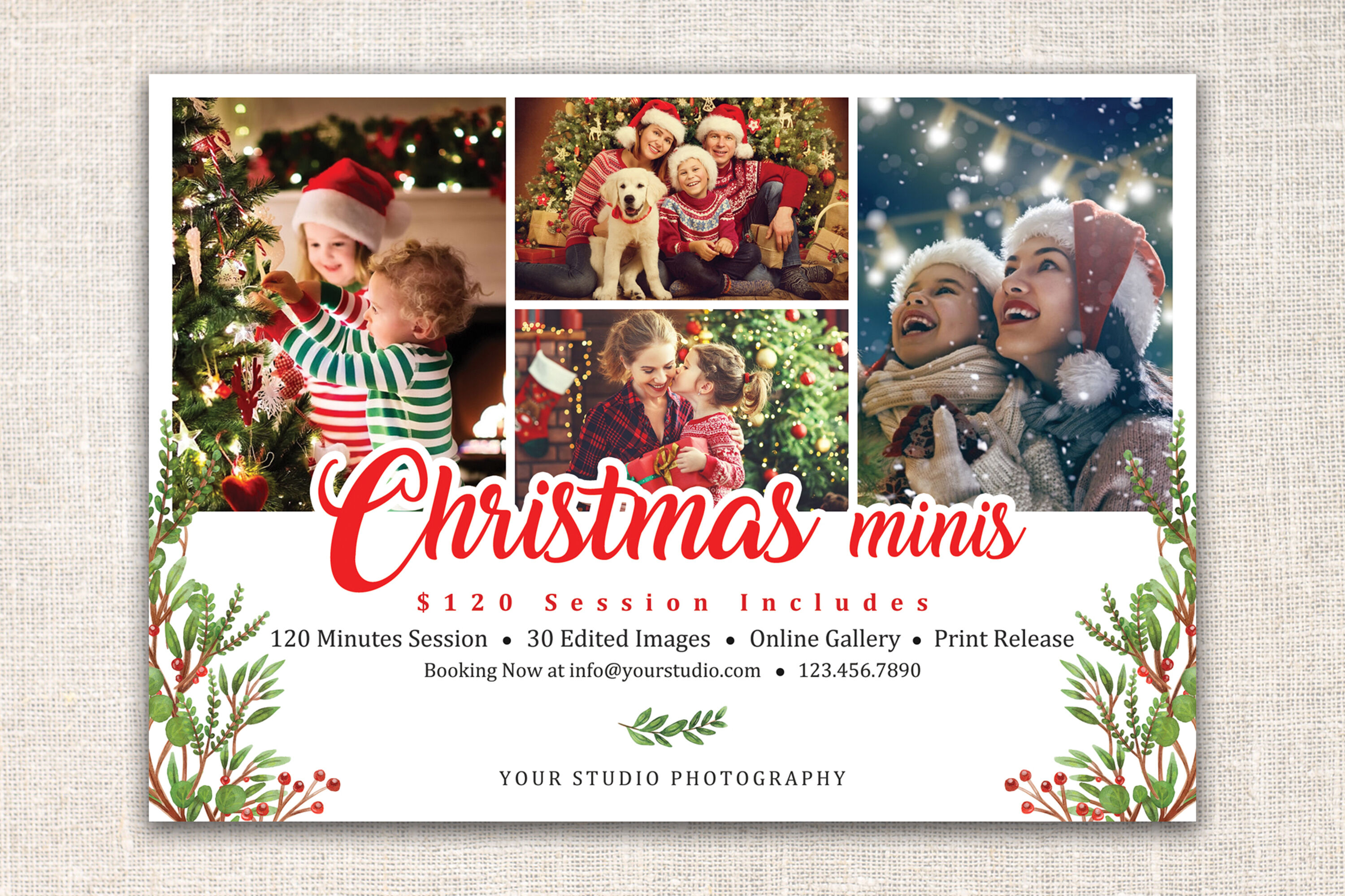 Holiday Mini Session Template Free