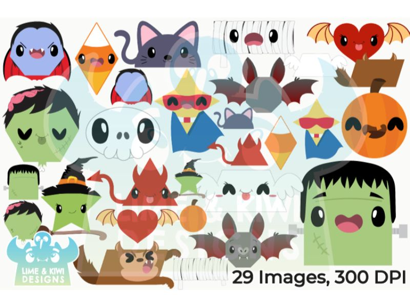 Halloween Shapes Clipart - Lime and Kiwi Designs By Lime and Kiwi ...