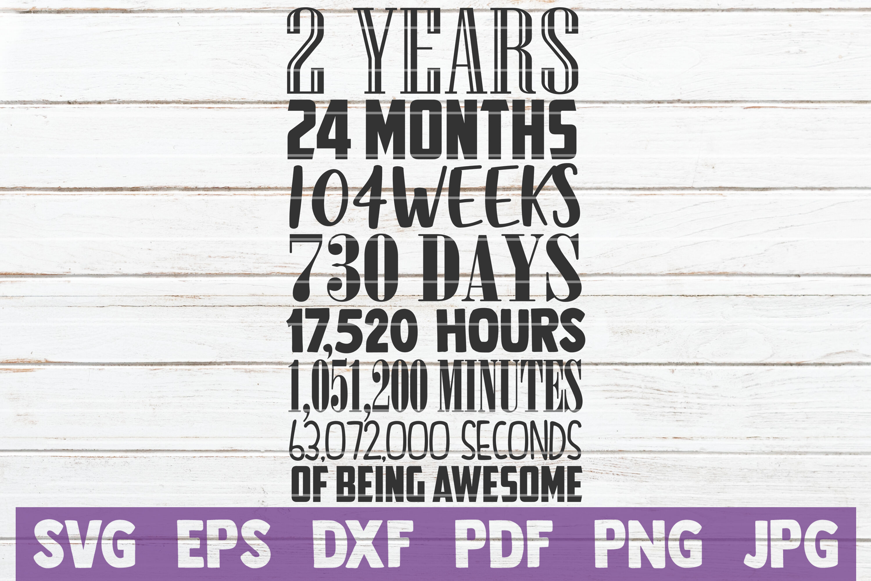 2 Year Months Weeks Days Hours Minutes Seconds Of Being Awesome By