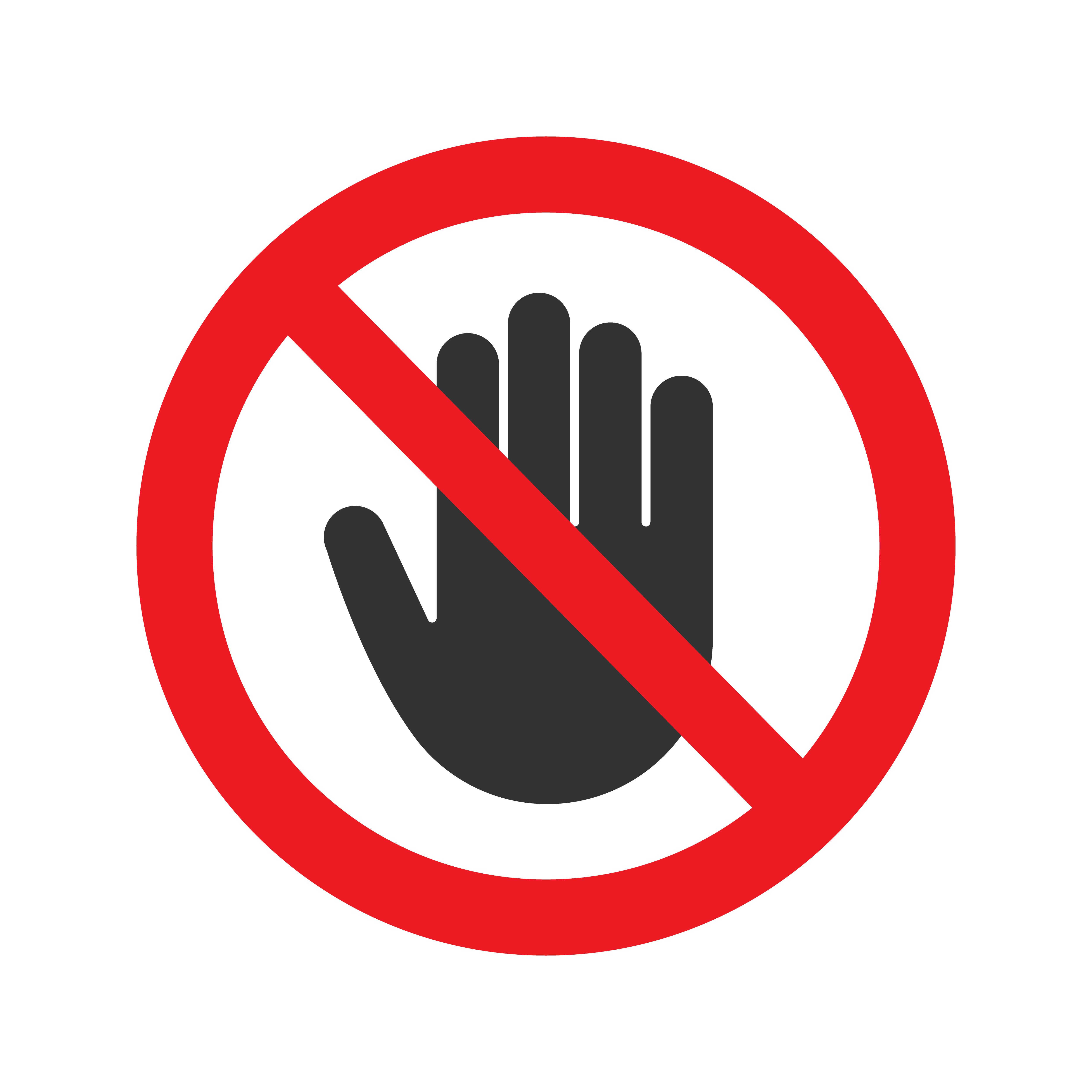 Forbidden sign with stop hand glyph icon By bsd studio | TheHungryJPEG Forbidden sign with stop hand glyph icon By bsd studio | TheHungryJPEG