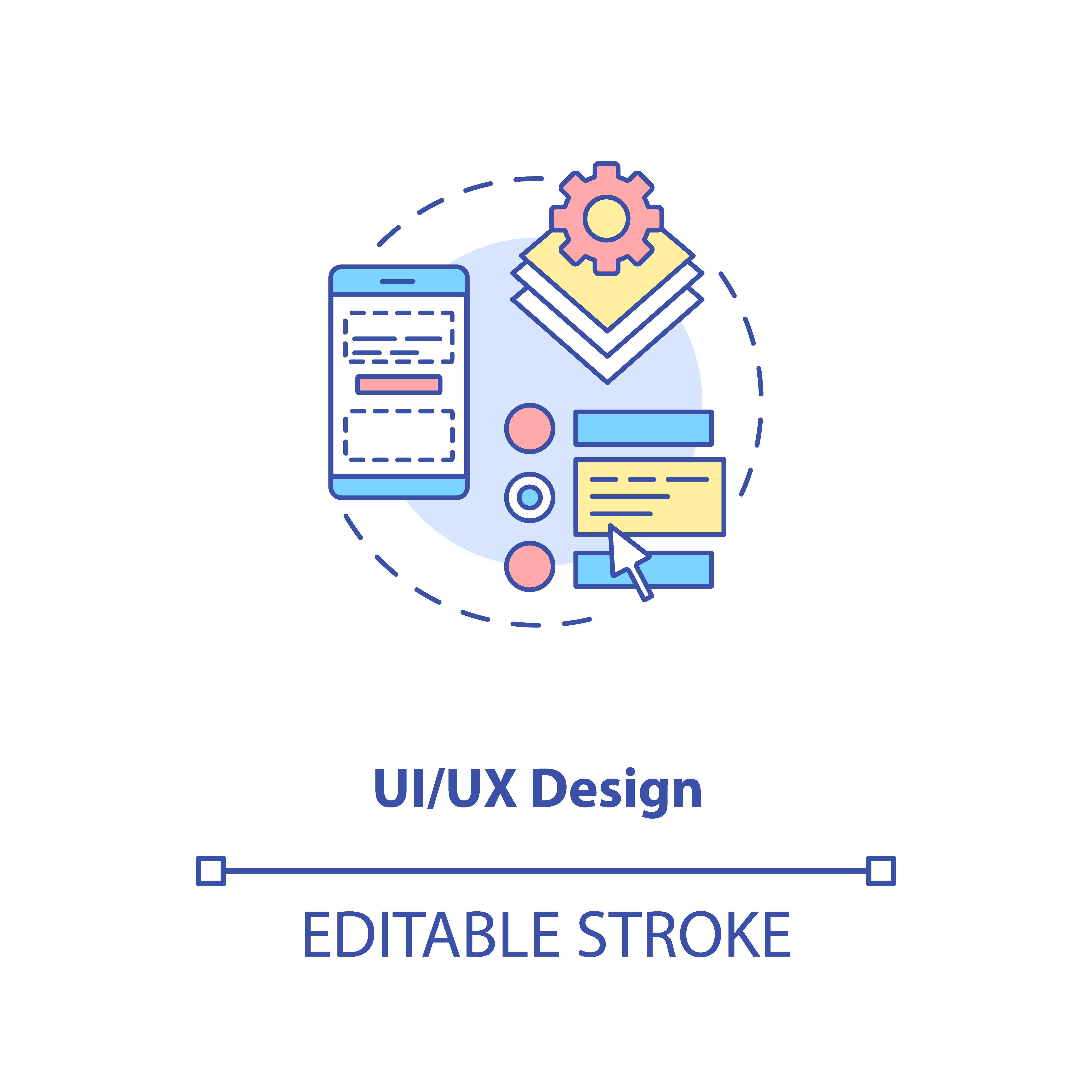 UI and UX design concept icon By bsd art factory | TheHungryJPEG