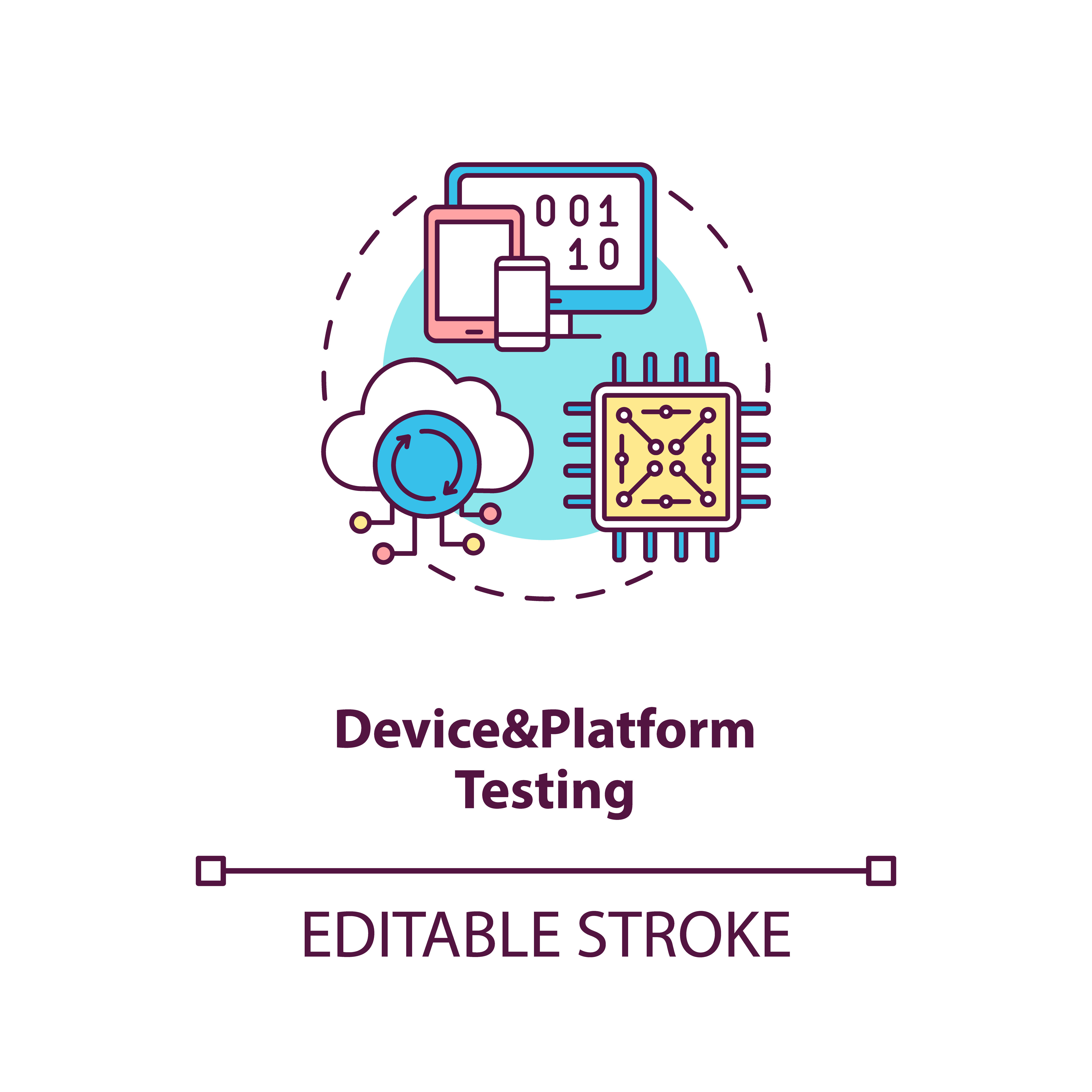 Device and platform testing concept icon By bsd studio | TheHungryJPEG