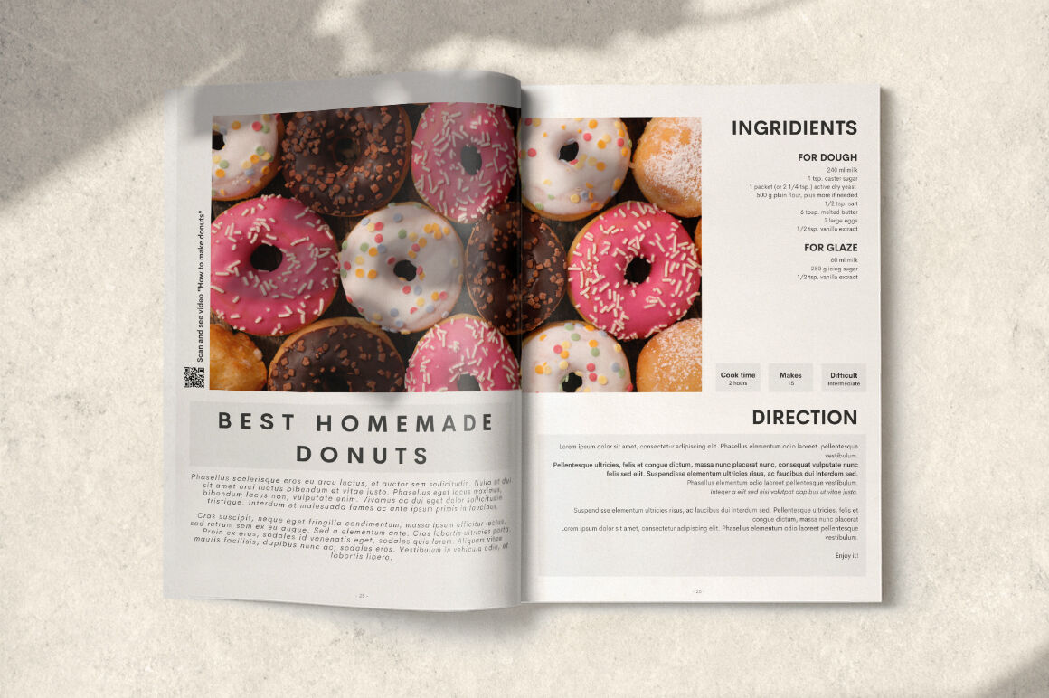 Cookbook Template Canva Recipe Book Template By Handy Template 