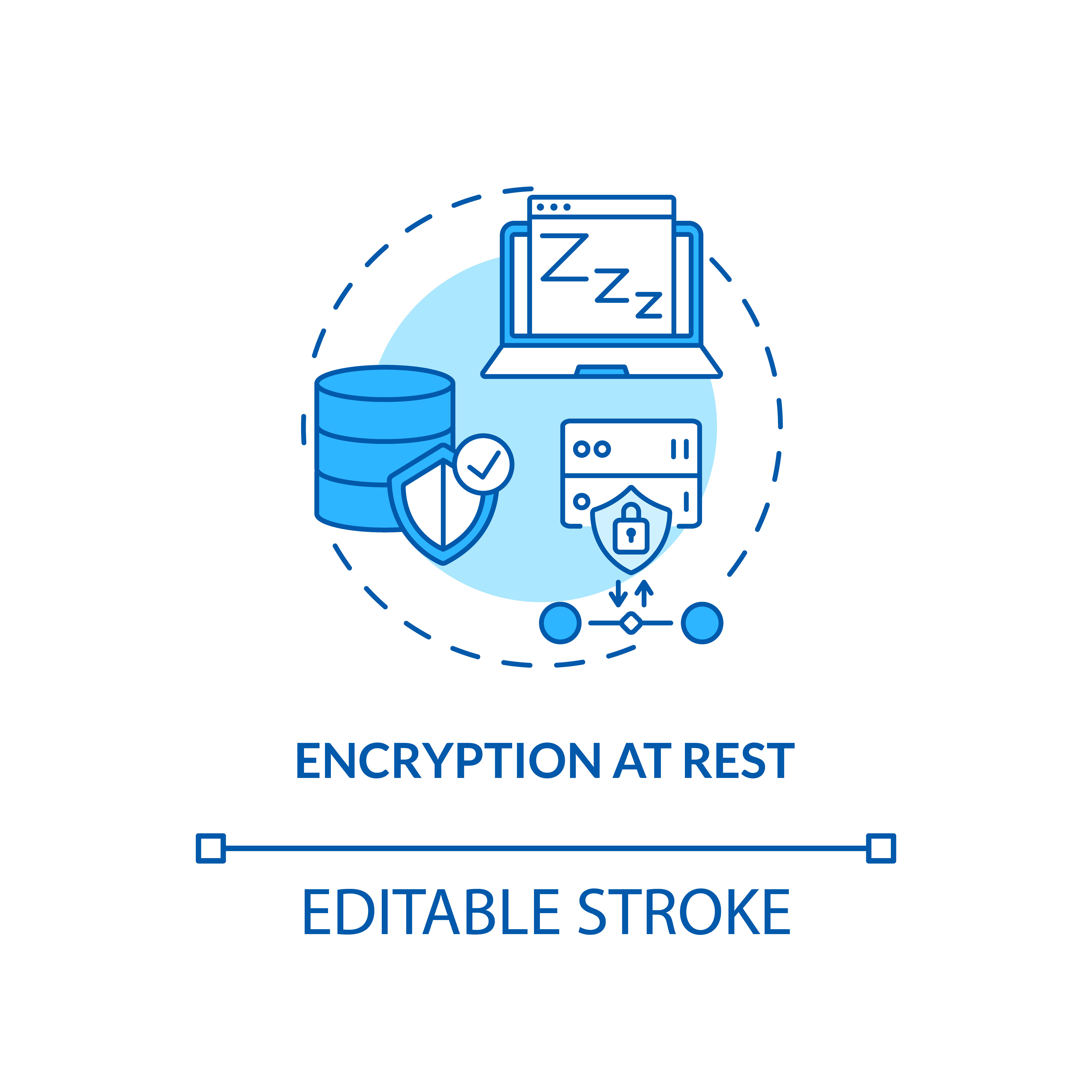Encryption at rest concept icon By bsd studio | TheHungryJPEG
