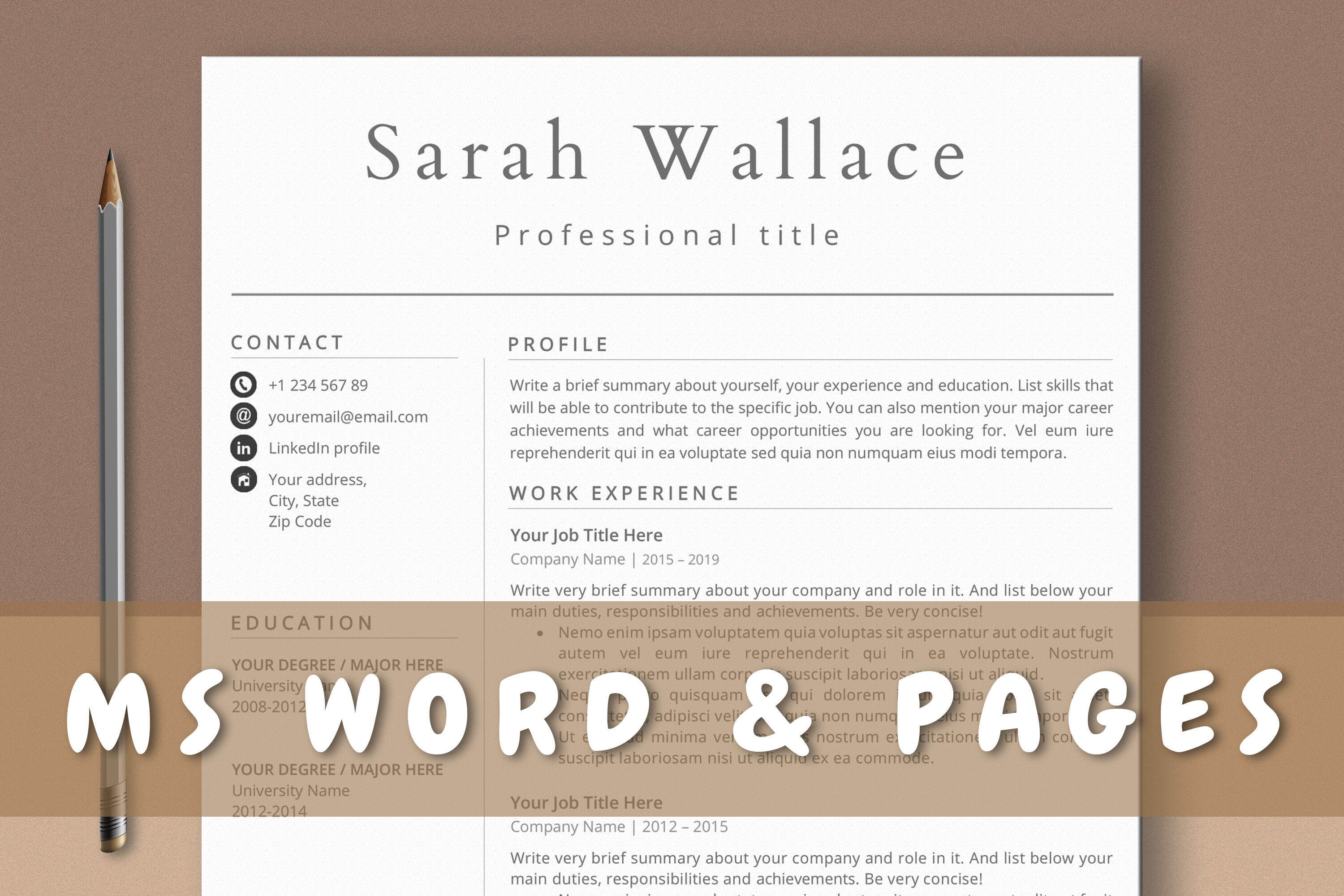 Resume Sample Ms Word Format Anerisaki