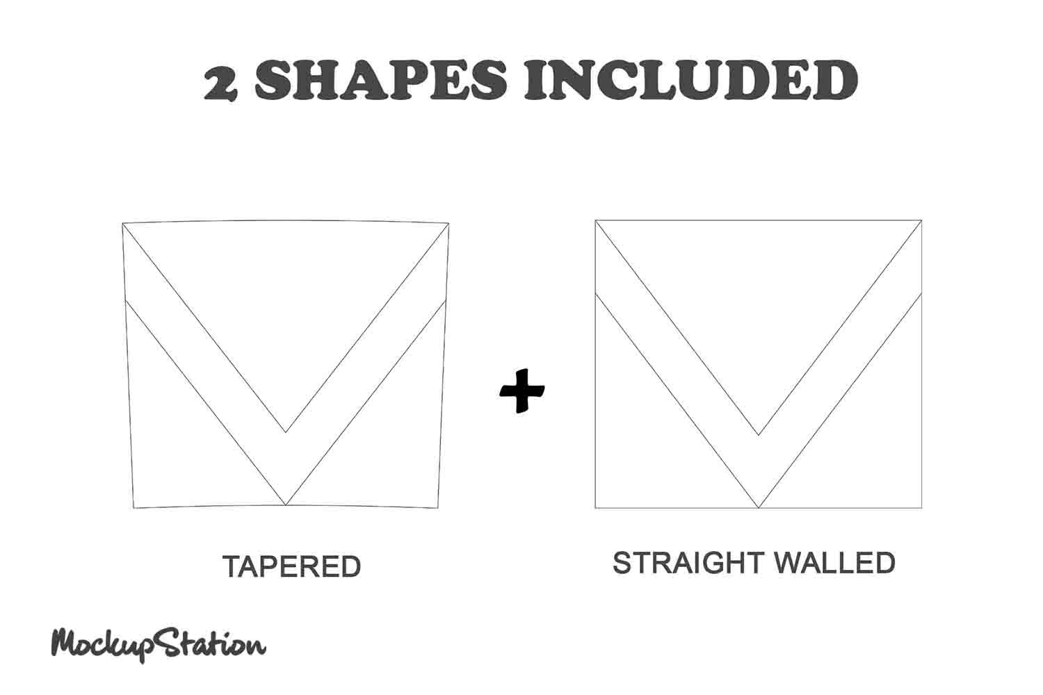 V Split Tumbler Template SVG 20oz Skinny DXF By MockupStation 