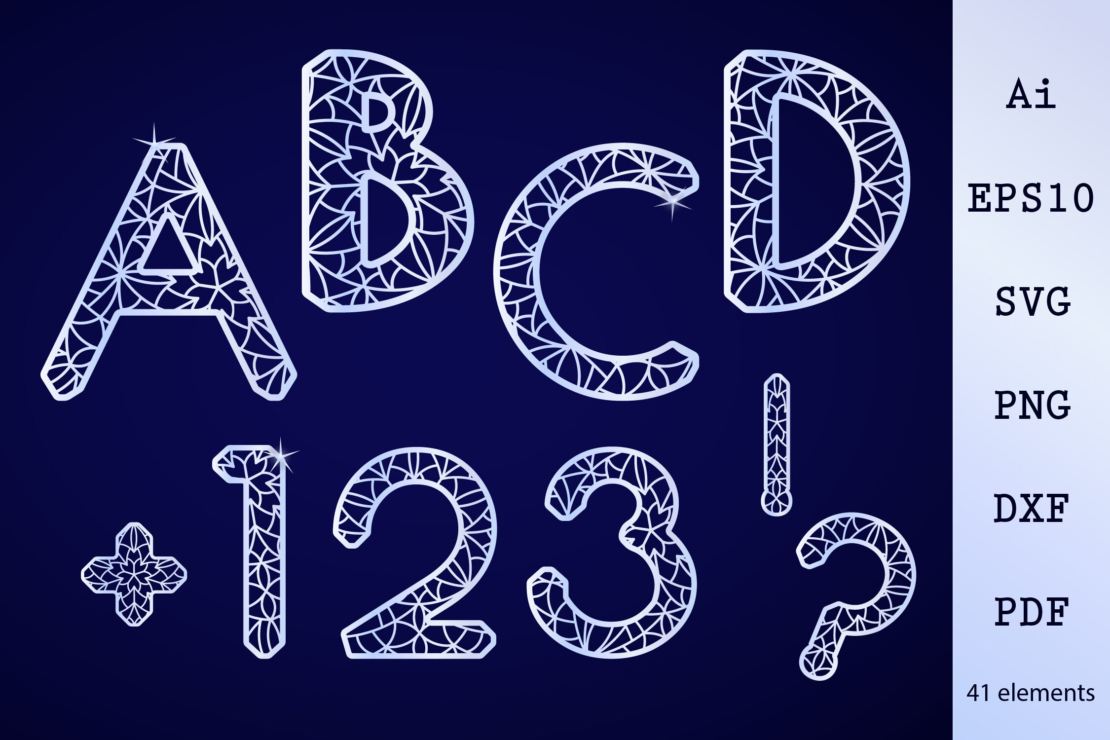 Letters And Numbers Of The Latin Alphabet By Svetlana TheHungryJPEG