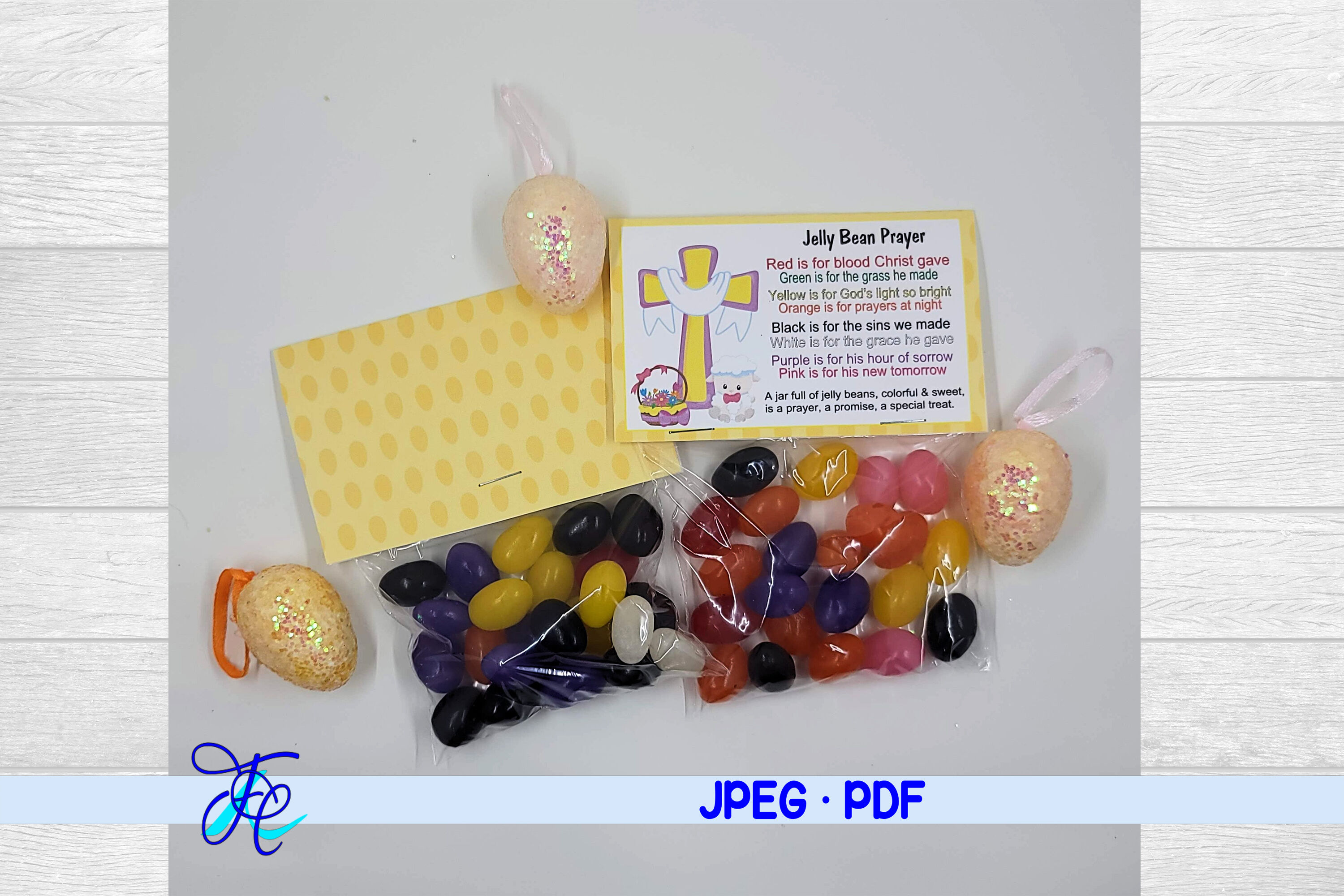 Jelly Bean Prayer Bag Topper - Yellow By Family Creations ...