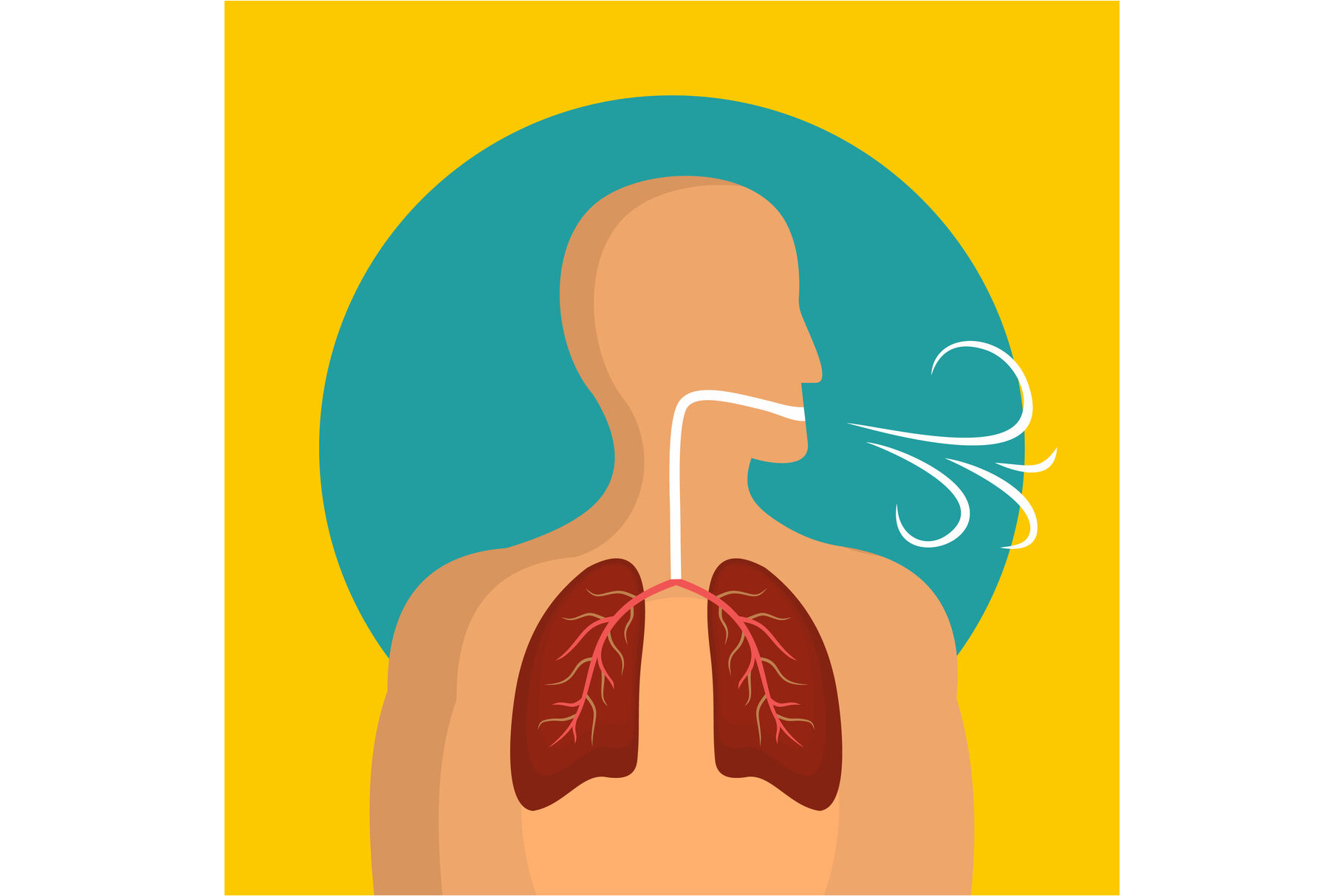 Breathing lungs icon, flat style By Anatolir56 | TheHungryJPEG Breathing lungs icon, flat style By Anatolir56 | TheHungryJPEG