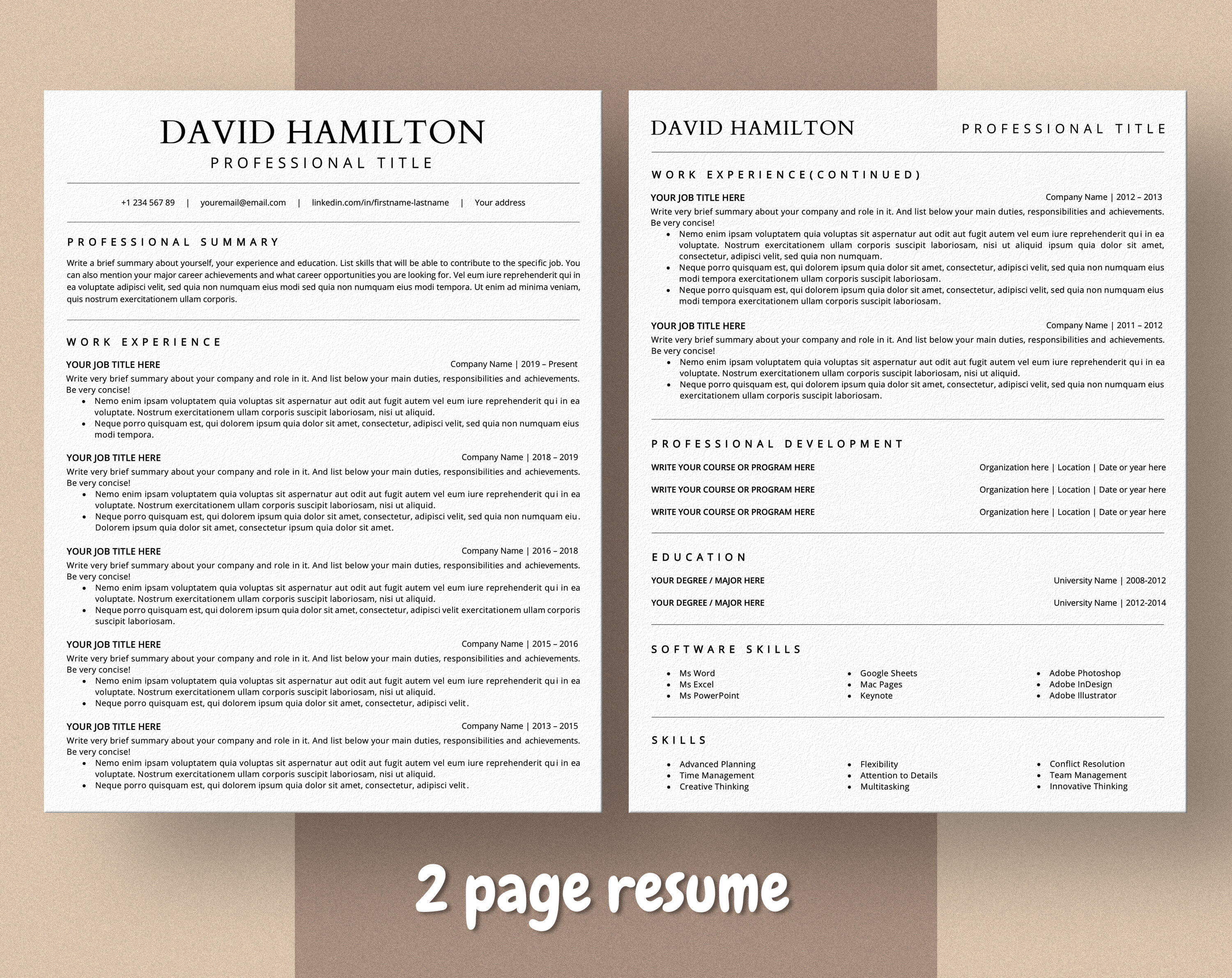 Resume Template ATS Hot Bubble