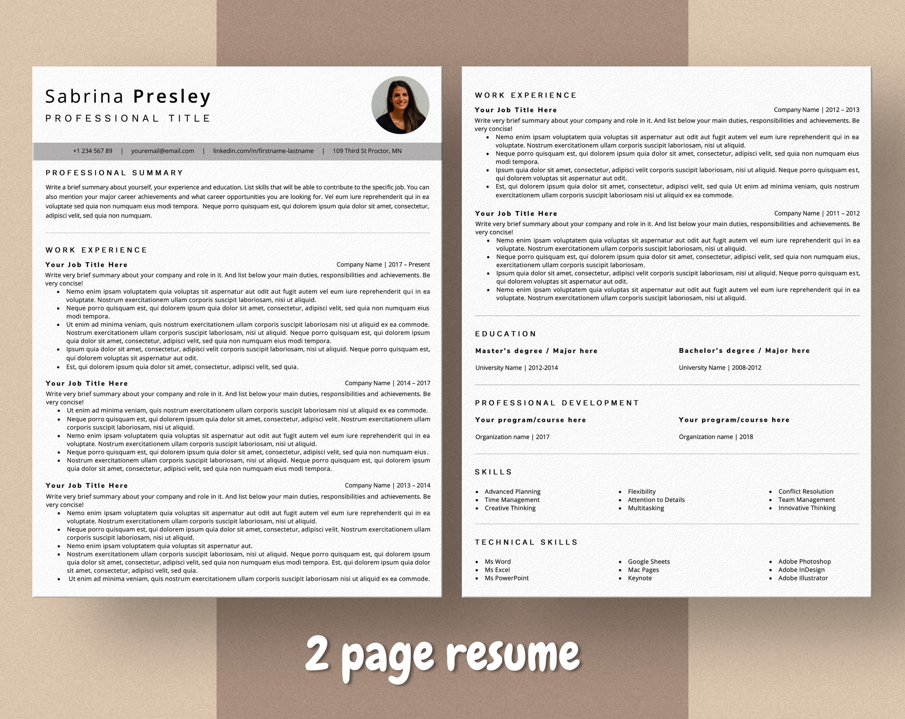 ATS Optimized Resume Template ATS Friendly CV Template By 