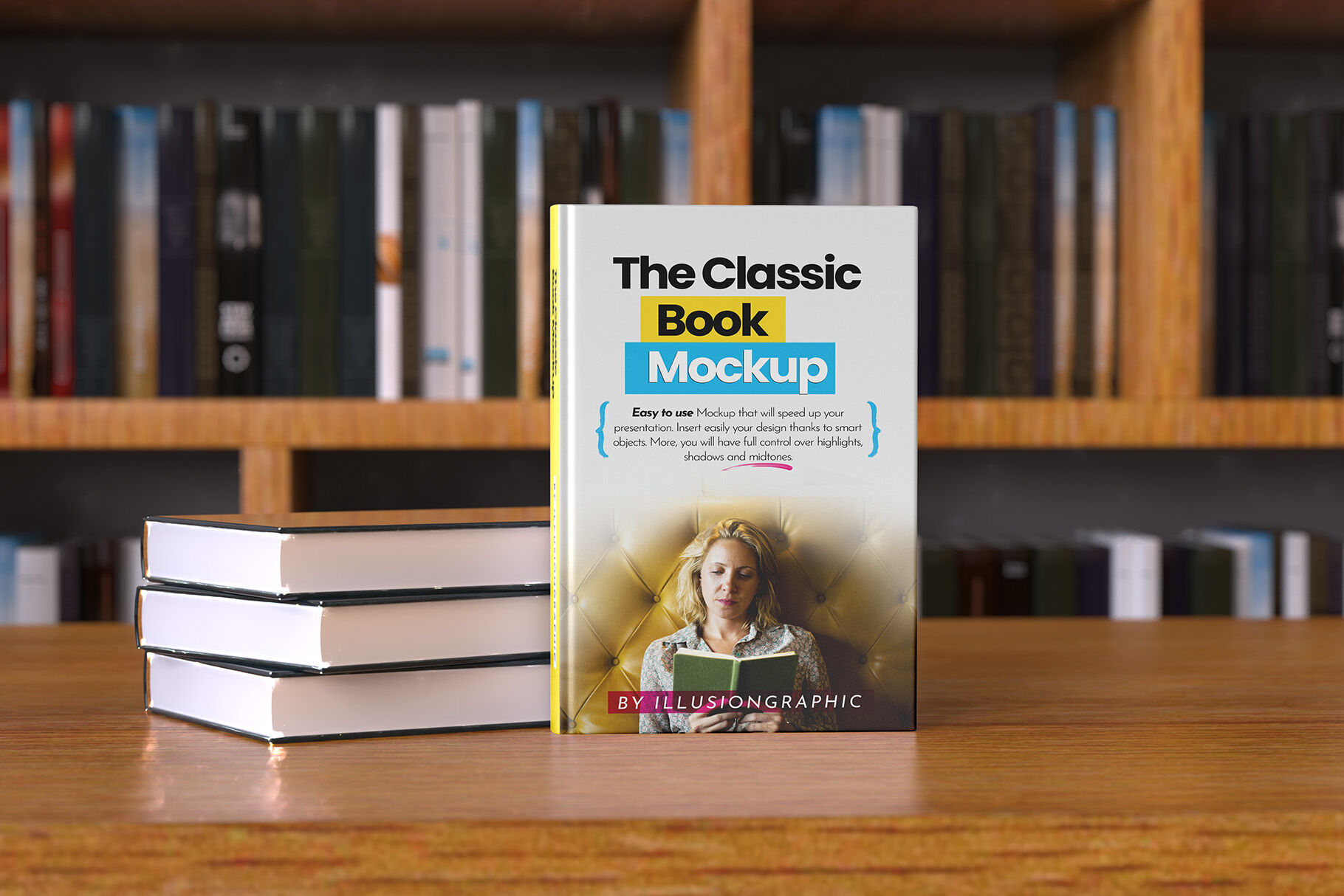 Classic Book Mockup 9 Views By Illusiongraphic Thehungryjpeg