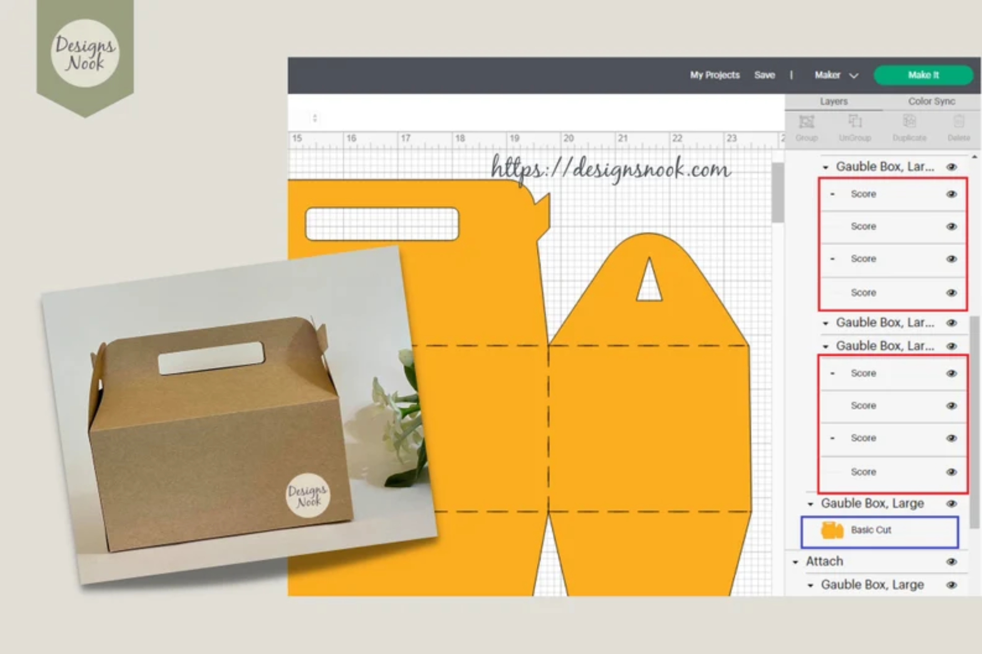 Large Gable Box Template Cut File By TheLoveByrds TheHungryJPEG