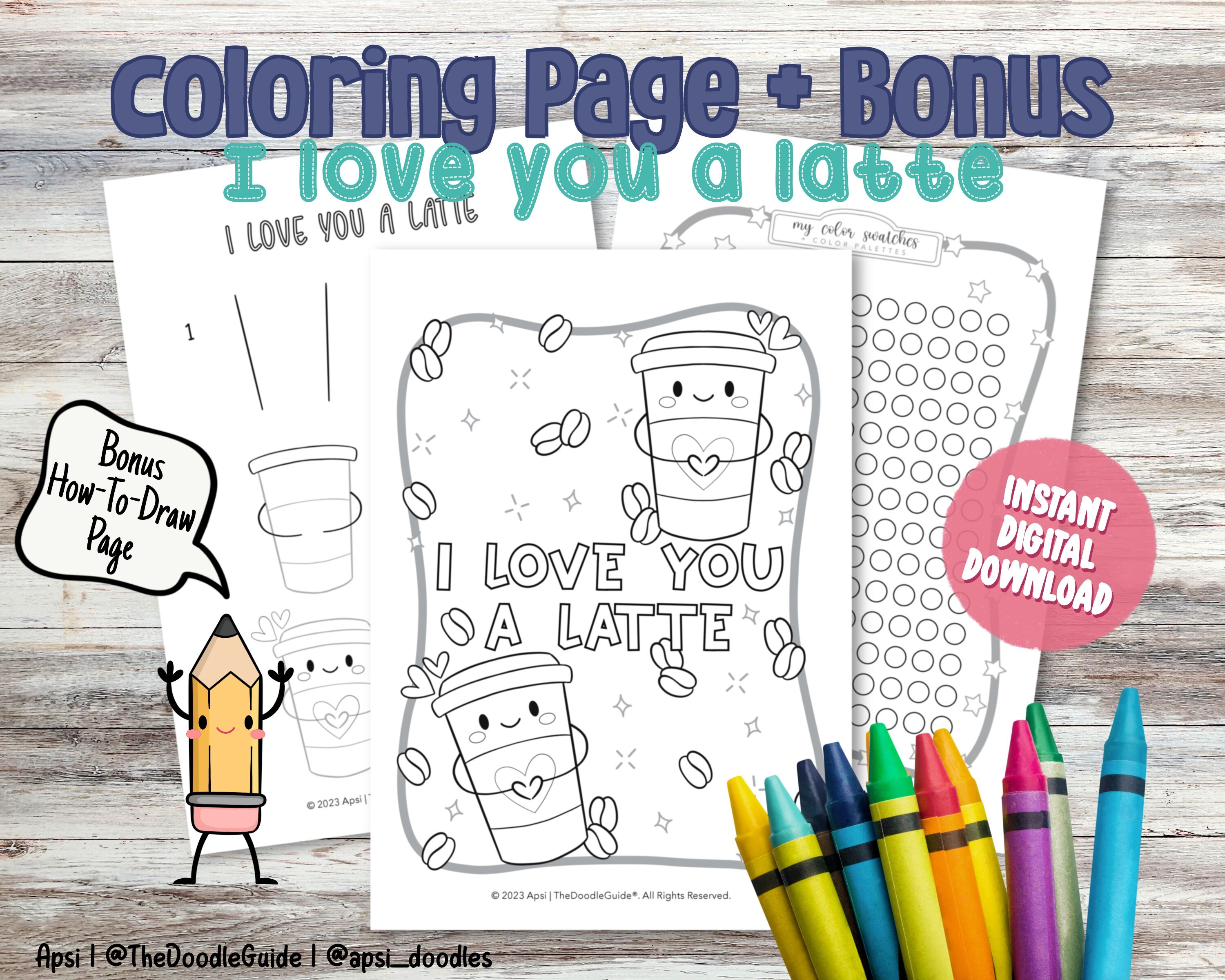 I Love You A Latte By Apsi | TheHungryJPEG