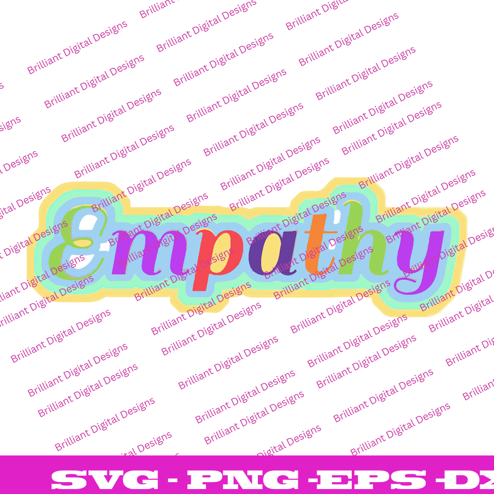 RAINBOW TEXT SVG EMPATHY SVG CUT FILE By Brilliant Digital Designs ...