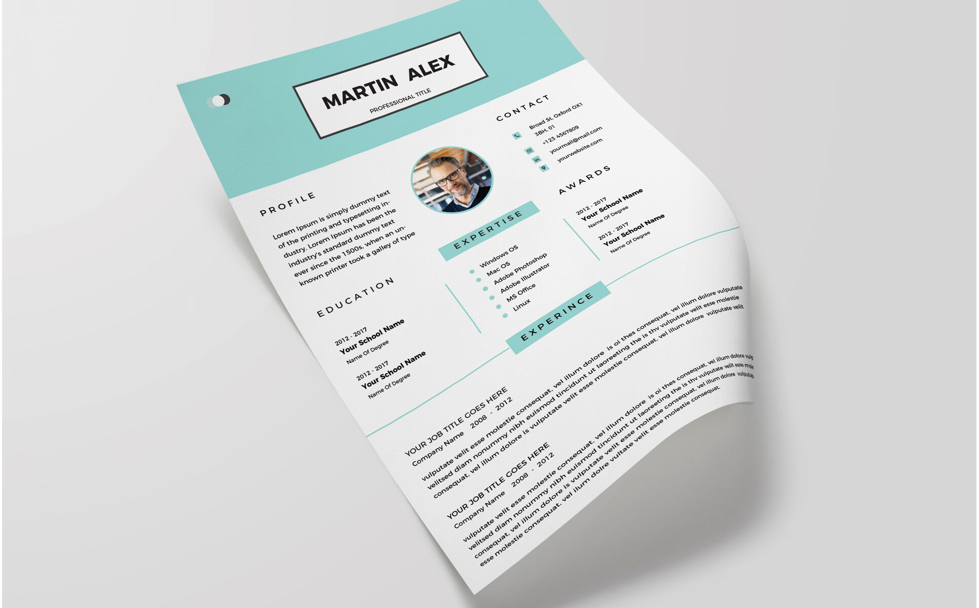 CV Resume By Thestyle TheHungryJPEG