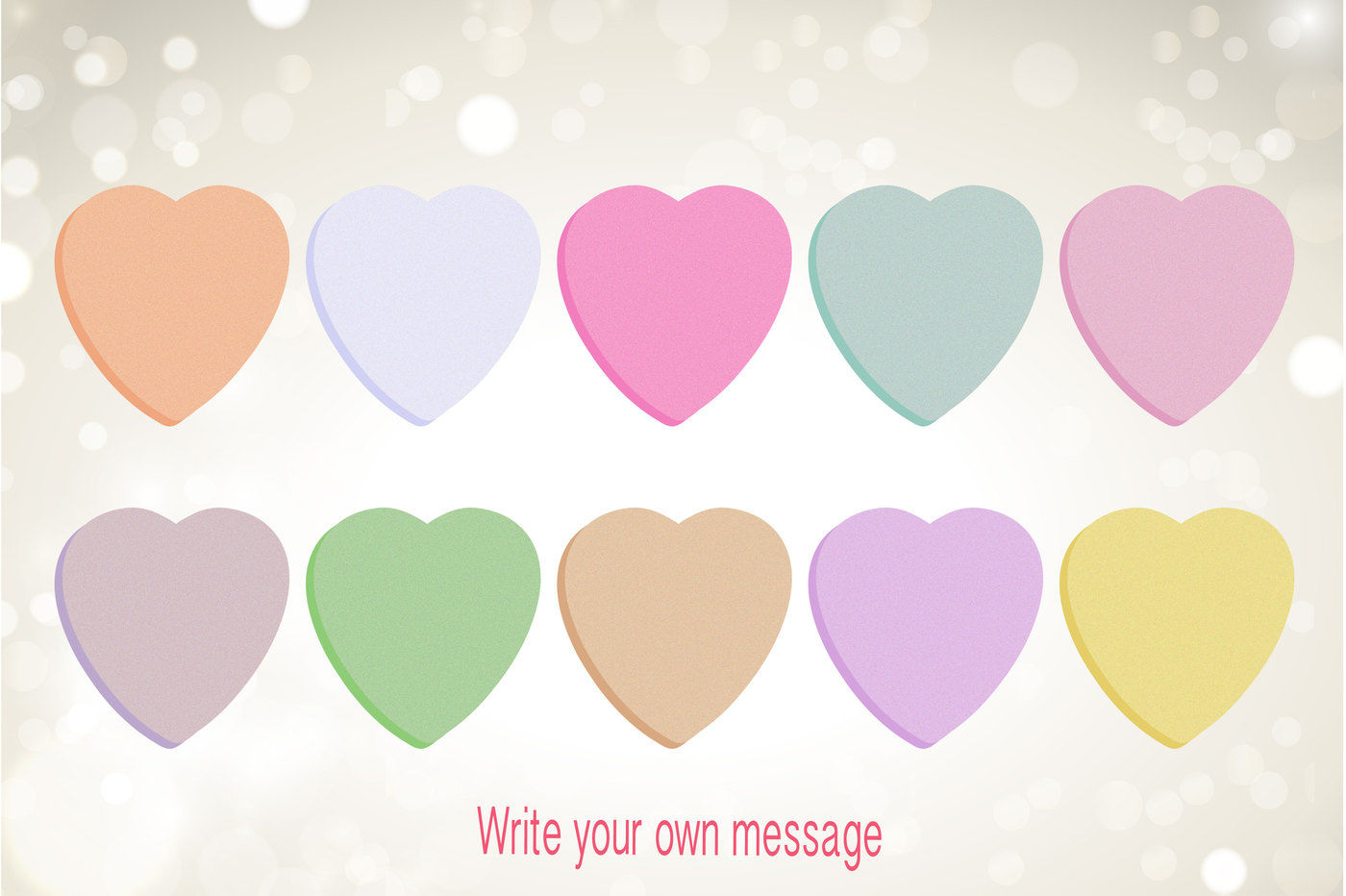 Valentine Clipart Candy Hearts By Leska s Digitals TheHungryJPEG