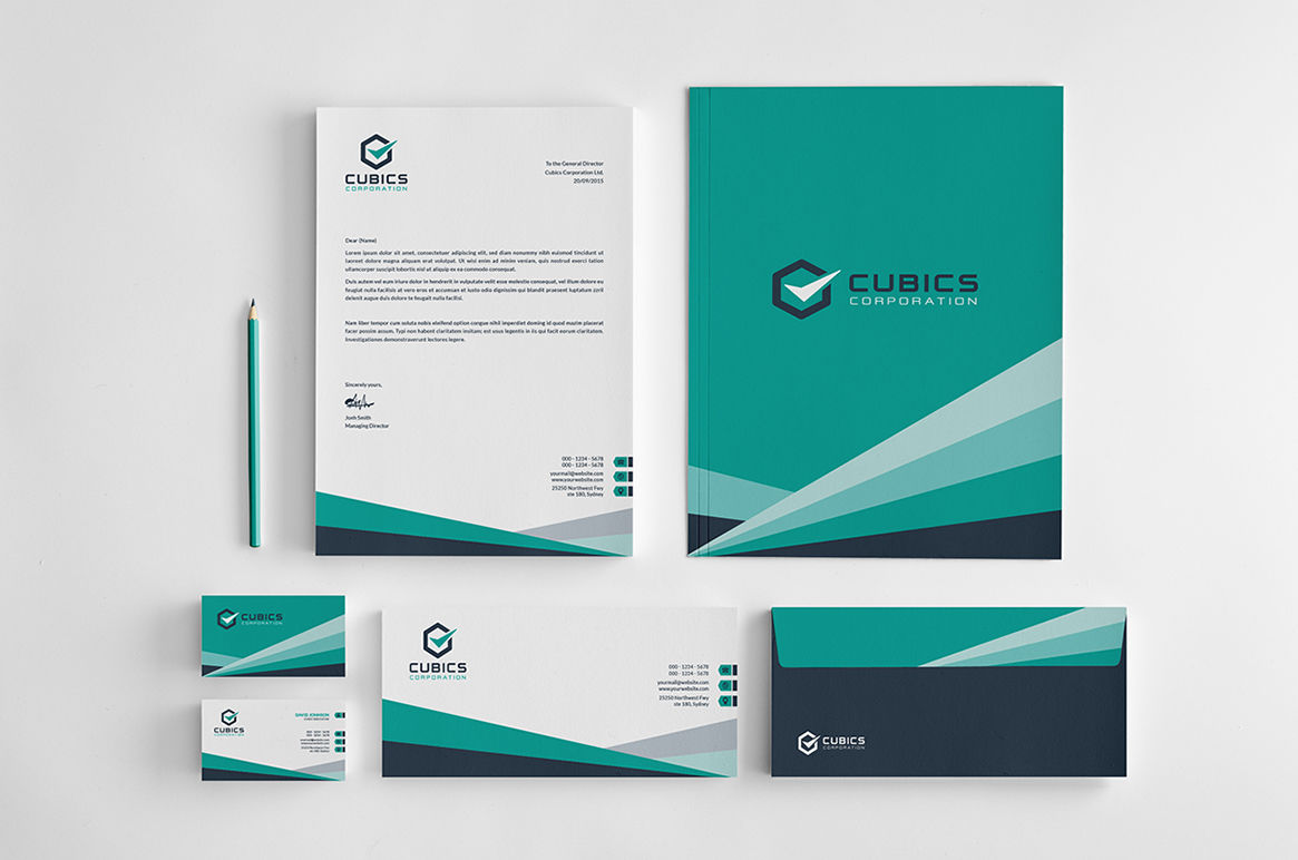 Modern Corporate Identity / Stationery By CraftLabSVG | TheHungryJPEG Modern Corporate Identity / Stationery By CraftLabSVG | TheHungryJPEG
