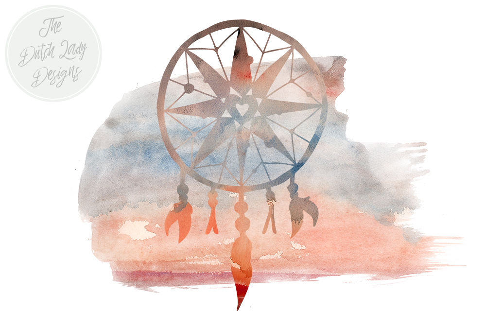 Bohemian Watercolor Clipart Set By The Dutch Lady Designs | TheHungryJPEG