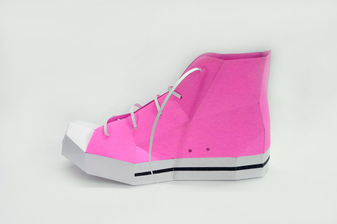 DIY Converse Shoe 3d Papercraft By PAPER Amaze TheHungryJPEG