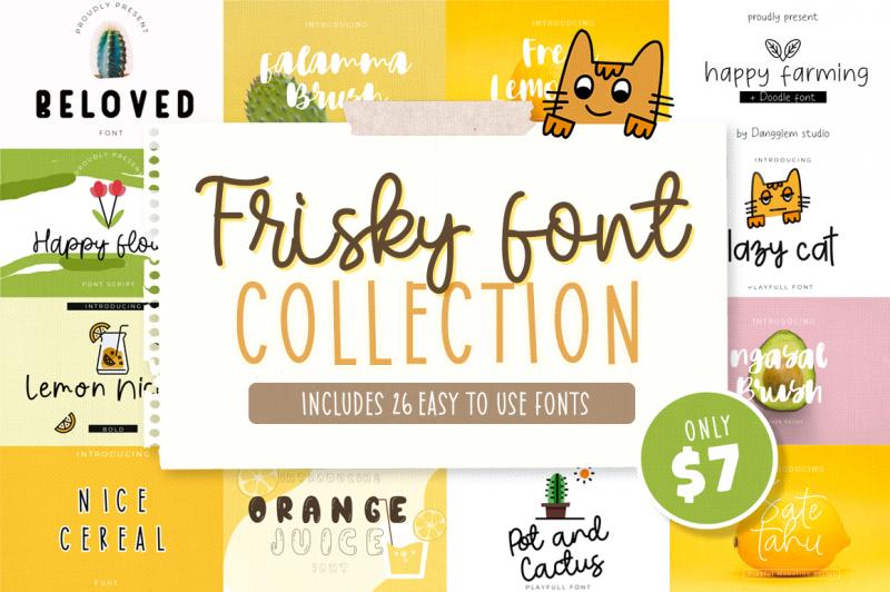Frisky Font Collection By TheHungryJPEG | TheHungryJPEG