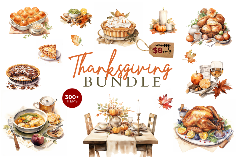 Thanksgiving Bundle By TheHungryJPEG | TheHungryJPEG